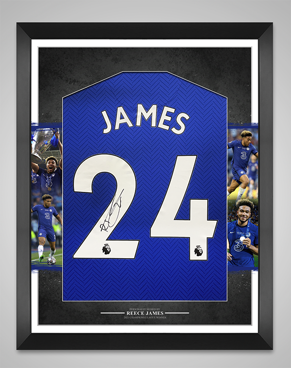 Reece James SIGNED & Framed Chelsea F.C. Shirt Genuine Autograph AFTAL ...