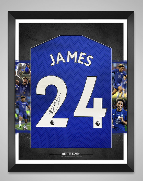 Reece James SIGNED & Framed Chelsea F.C. Shirt Genuine Autograph AFTAL ...
