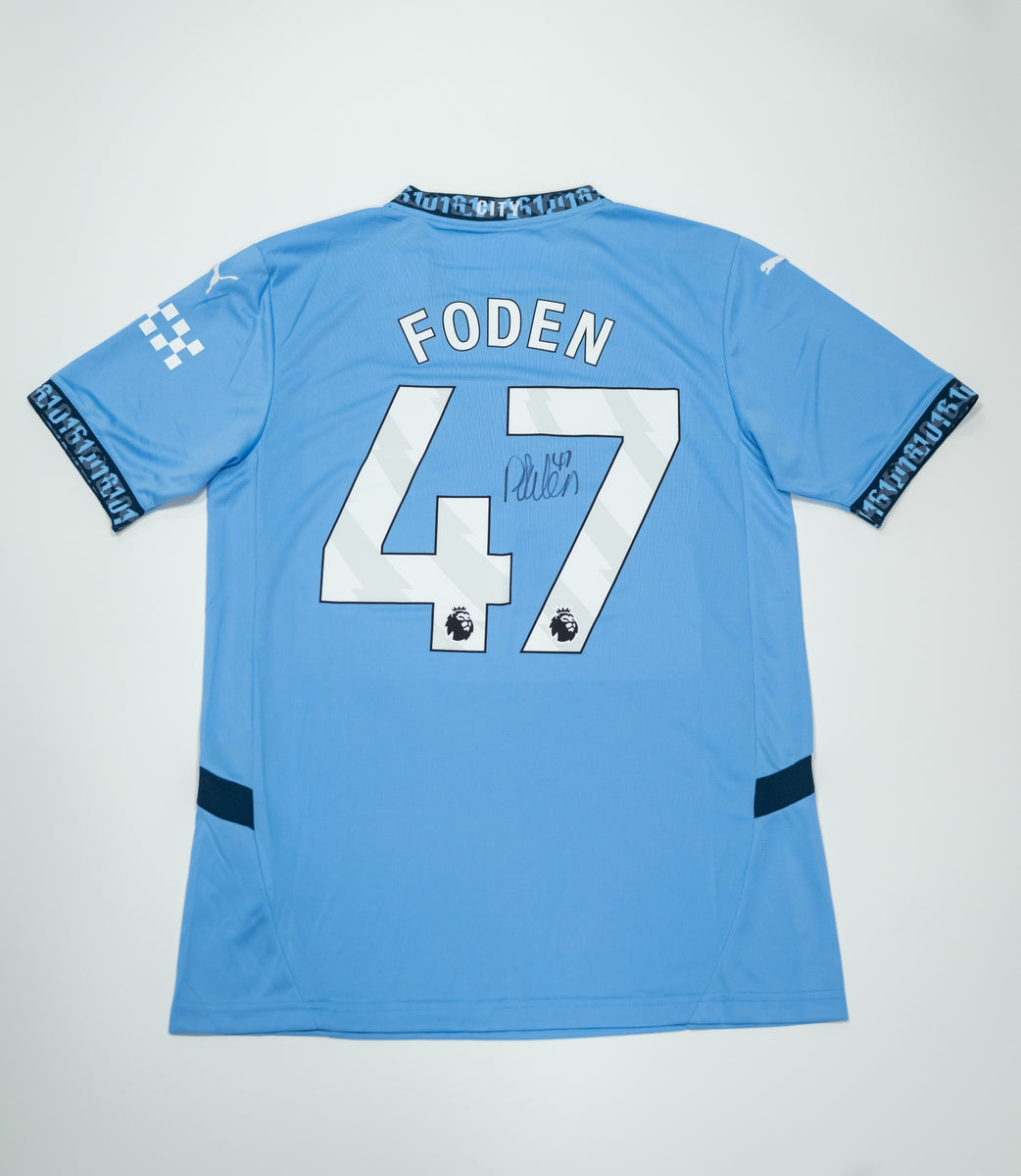 Phil Foden Signed Manchester City Shirt Autograph AFTAL COA – England ...