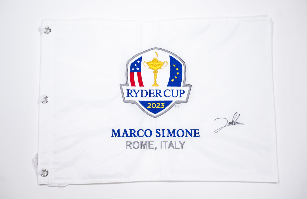 Jon Rahm SIGNED PIN FLAG 2023 Ryder Cup Genuine Signature COA – Piece ...