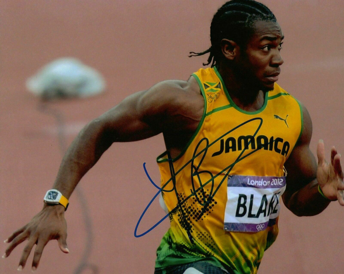 Yohan Blake Genuine Hand Signed 12X8 Photo London 2012 – Piece of Fame