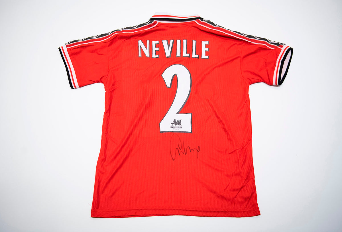 Gary Neville Signed Jersey Manchester United F.C. Genuine Autograph AF ...