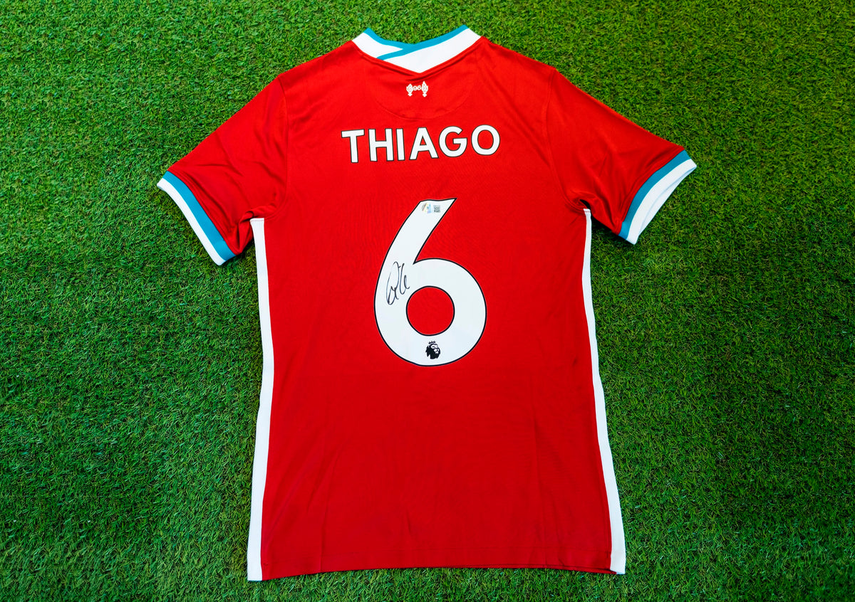 Thiago Alcantara Signed Liverpool Shirt Beckett Authenticaton Witness ...
