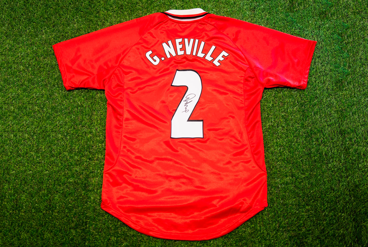 Gary Neville Signed Jersey Manchester United F.C. Genuine Signature AF ...