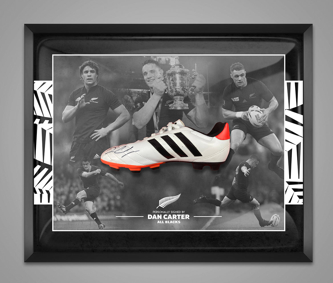 Dan Carter SIGNED & Framed BOOT 2015 Rugby World Cup Genuine Signature ...