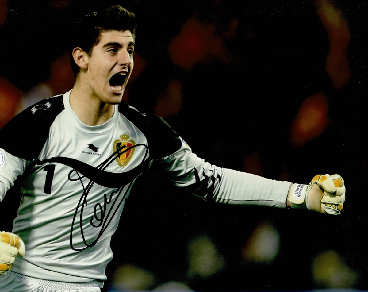 Thibaut Courtois Signed 10X8 Photo Belgium AFTAL COA (1285) – Piece of Fame