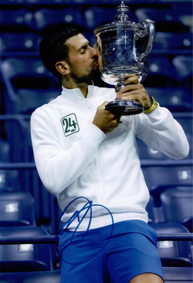 Novak Djokovic Signed 12X8 PHOTO Genuine Signature 24th Grand Slam AFT ...