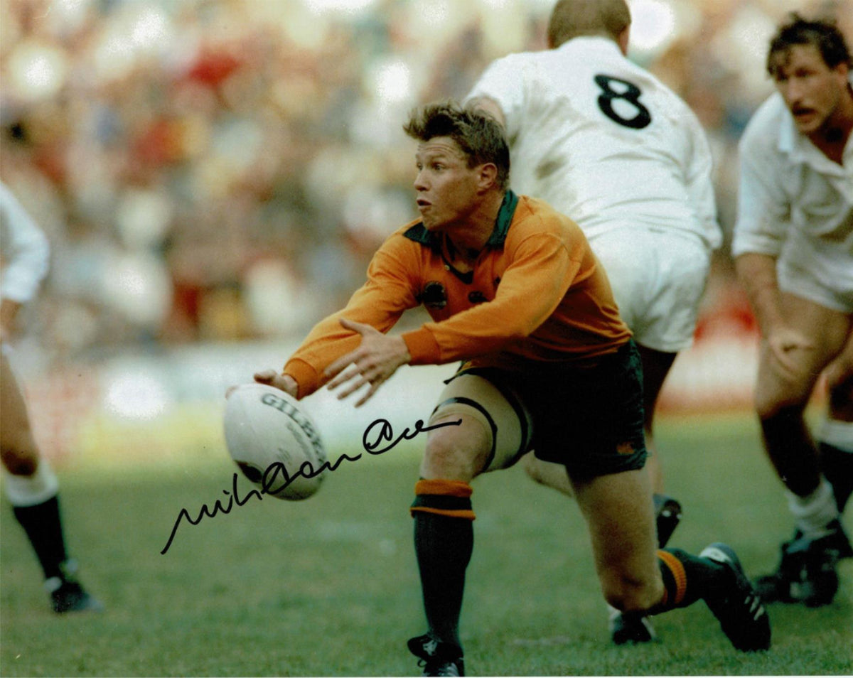 Nick Farr-Jones Signed 10X8 Photo Australian Rugby World Cup AFTAL COA ...