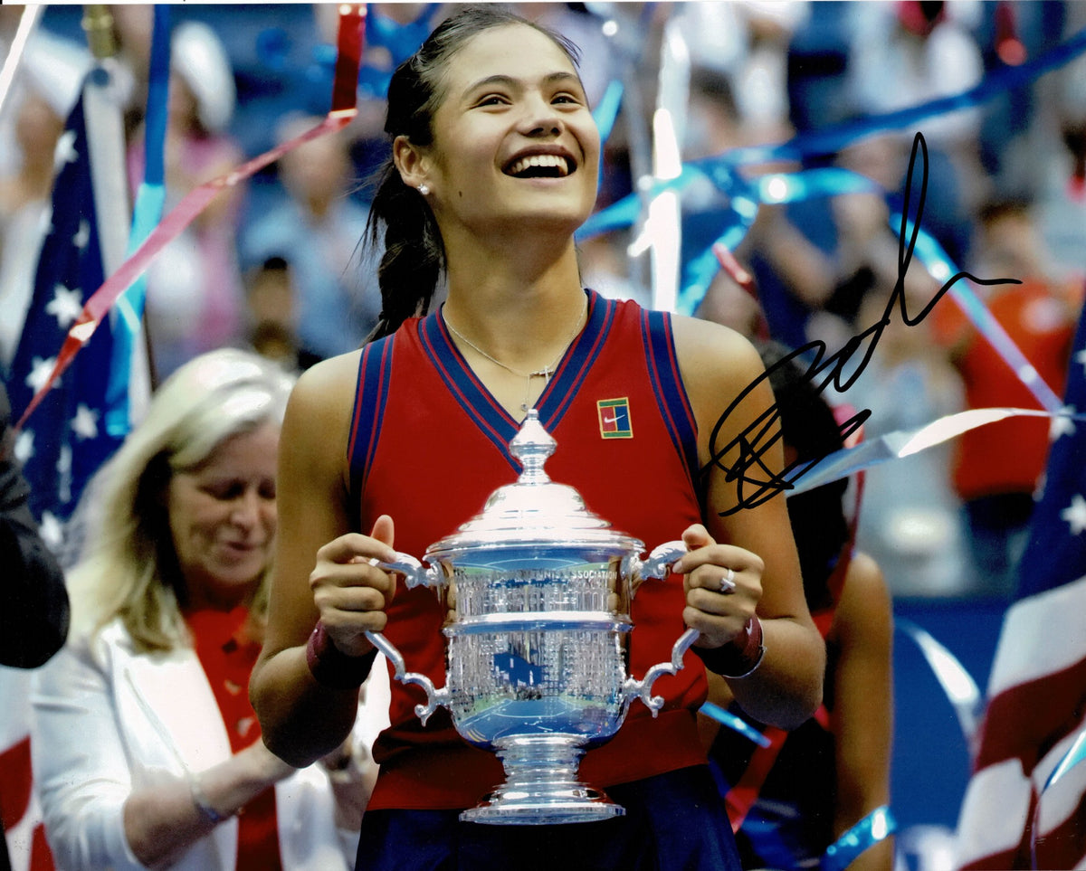 Emma Raducanu Signed 10X8 Photo The US Open Genuine Signature AFTAL CO ...