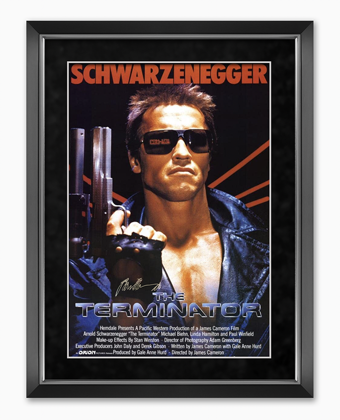 Arnold Schwarzenegger Signed & Framed Terminator Poster AFTAL COA ...