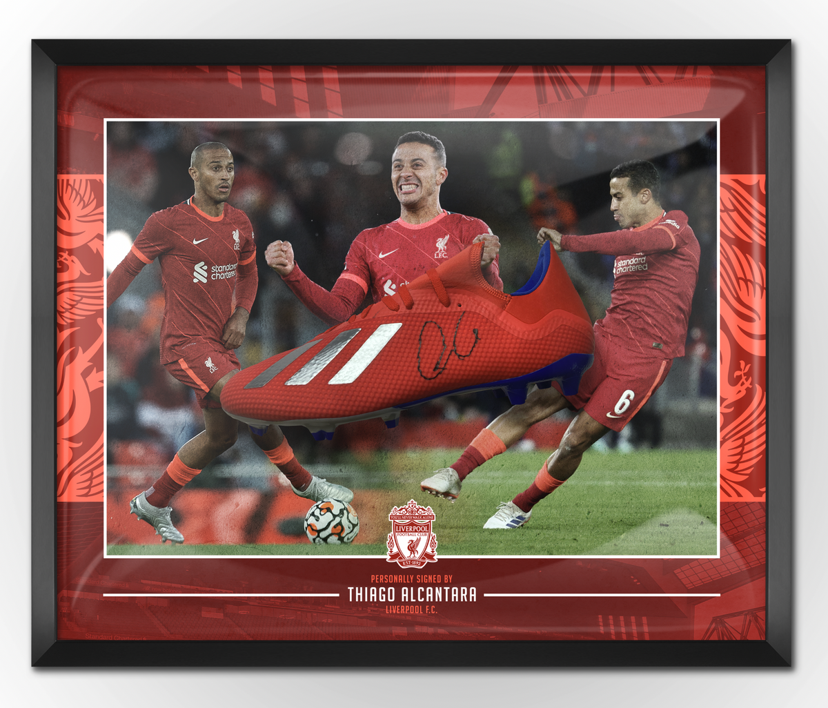 Thiago Alcantara Signed Liverpool F.C. Boot Private Signing AFTAL COA ...