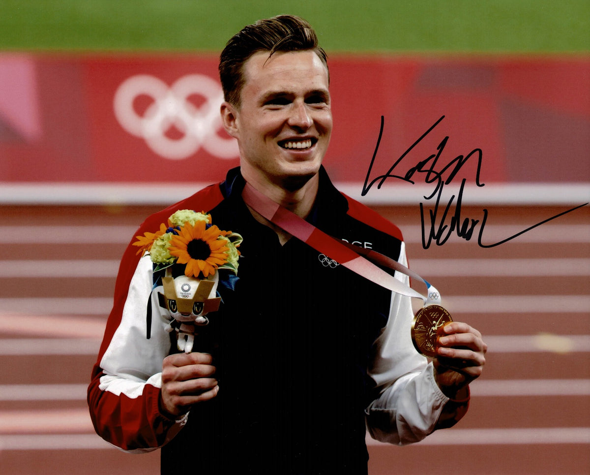 Karsten Warholm Signed 10X8 Photo Tokyo 2020 Genuine Signature AFTAL C ...