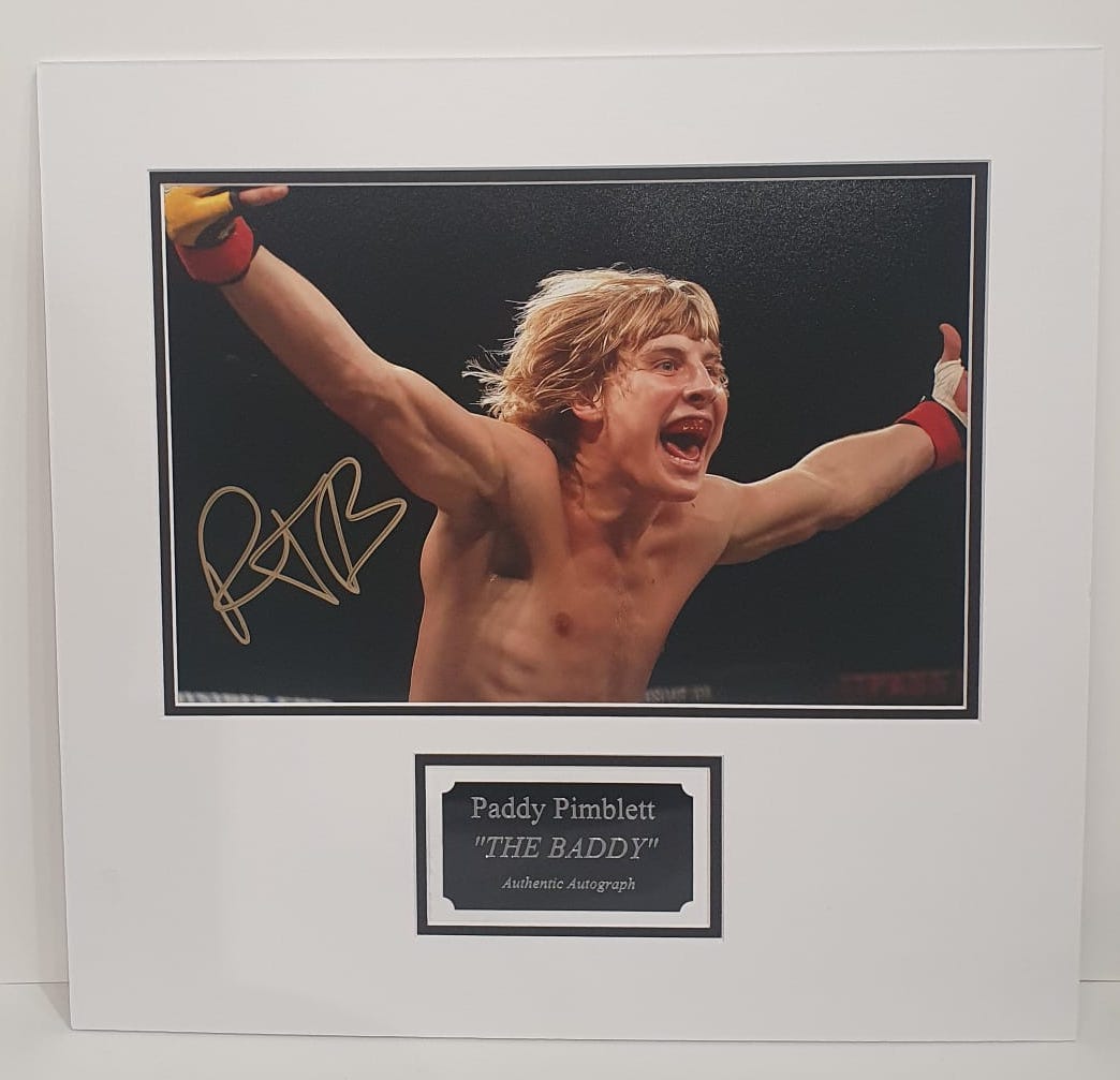 Paddy Pimblett Signed & Mounted 12X8 Photo Genuine Autograph AFTAL COA ...