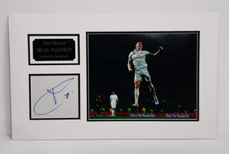 Toni Kroos Signed Photo Mount Display Real Madrid CF AFTAL COA – Piece ...