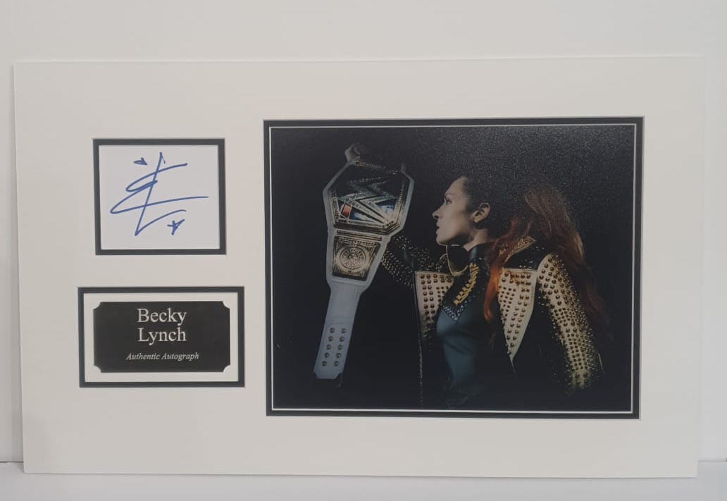 Becky Lynch Signed Photo Mount Display WWE Genuine Signature AFTAL COA ...